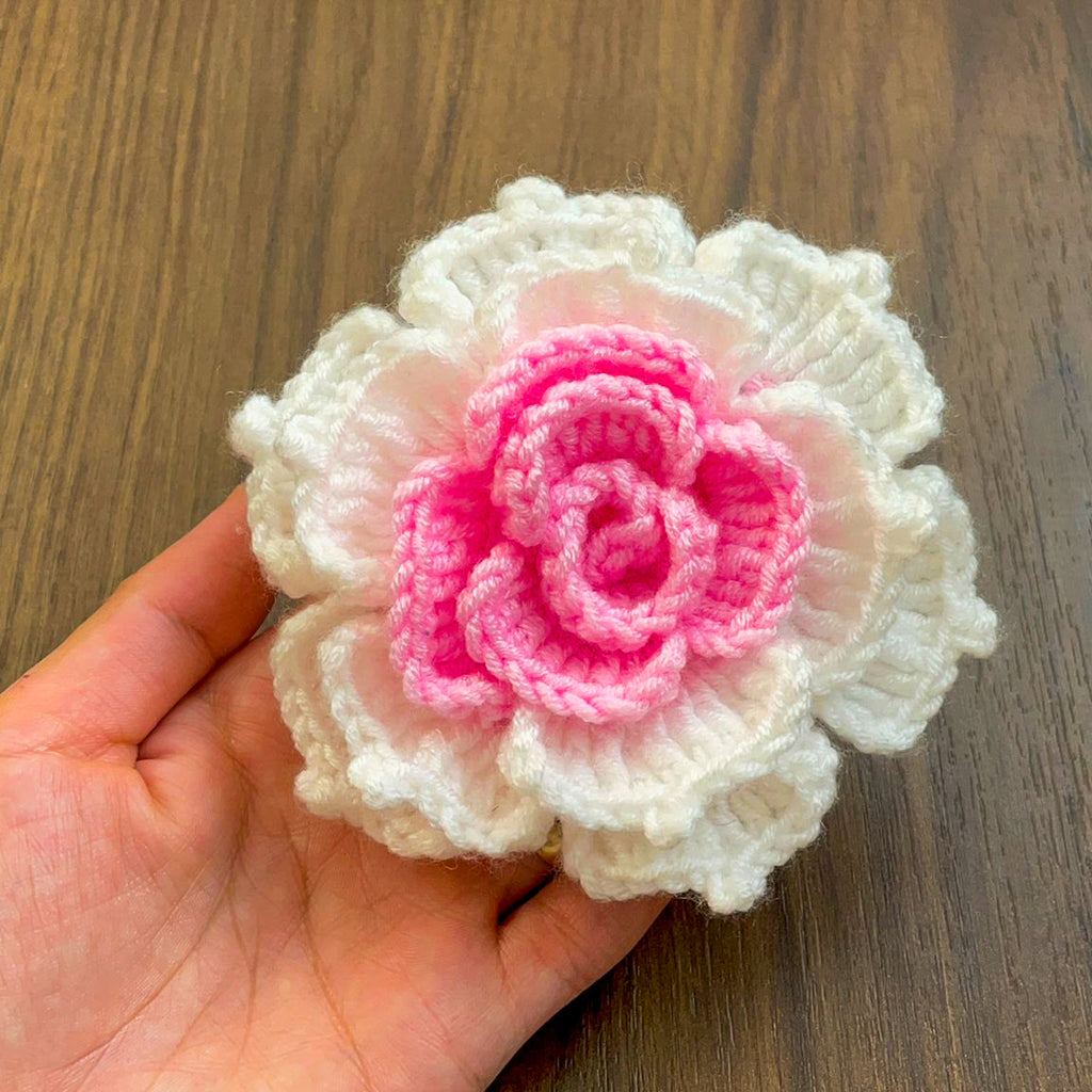 Crochet Flowers NX Garden 3D - 12pcs Three Layer Wool Appliques For ...